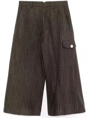 AMI Paris Striped Cropped Trousers