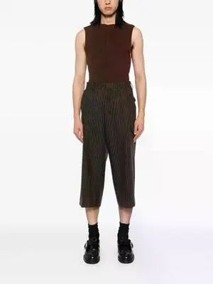 AMI Paris Striped Cropped Trousers