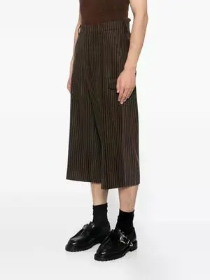 AMI Paris Striped Cropped Trousers