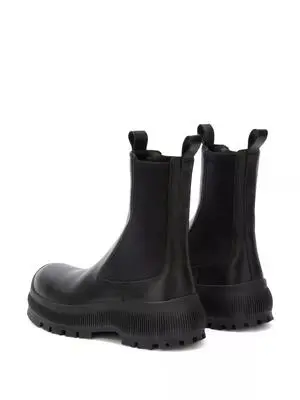 JIL SANDER Logo-embossed Leather Boots
