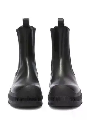 JIL SANDER Logo-embossed Leather Boots
