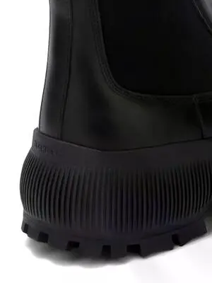 JIL SANDER Logo-embossed Leather Boots