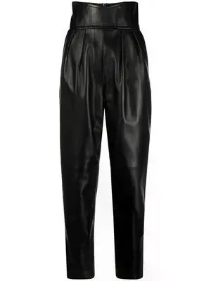 Philipp Plein High-waisted Leather Trousers