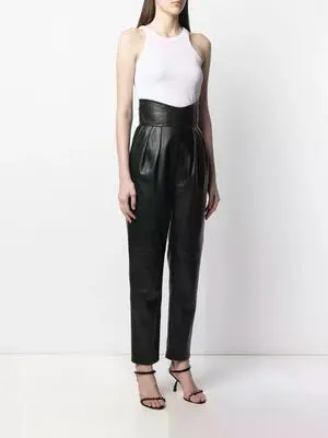 Philipp Plein High-waisted Leather Trousers