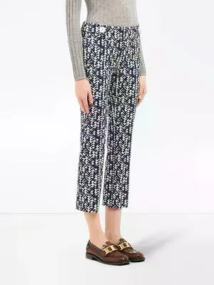 Prada Graphic Print Cropped Trousers