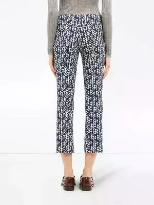Prada Graphic Print Cropped Trousers