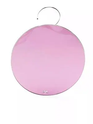 COURREGES Logo-embossed Circular Earring - Pink