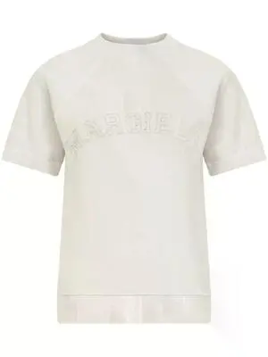 MAISON MARGIELA Logo-print Cotton Sweatshirt - Neutrals