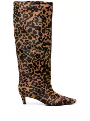 TOTEME 35mm Leopard-print Brushed Boots