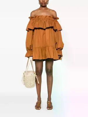 Saint Laurent Ruffled Mini Dress