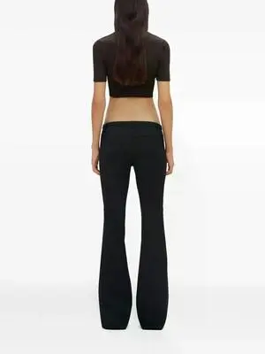 COURREGES Ribbed Knit V-neck Top