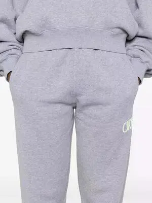 Off-White Logo Embroidered Track Trousers - Grey