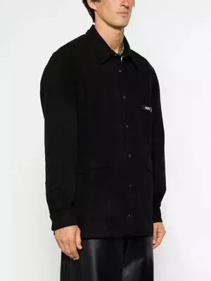 Gcds Logo-patch Cotton Shirt