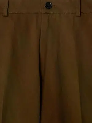 Burberry Cotton Trousers With Equestrian Knight Motif - Brown