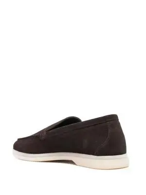 SCAROSSO Ludovica Suede Loafers - Brown