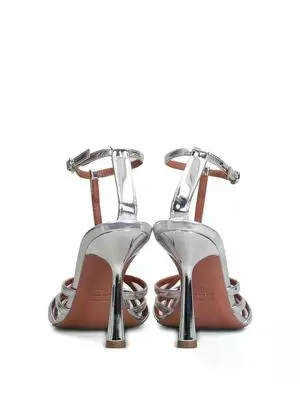 CASTAGNA 100mm Lidia Sculpted Heel Sandals - Silver