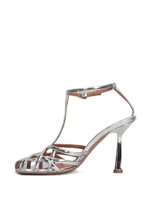 CASTAGNA 100mm Lidia Sculpted Heel Sandals - Silver