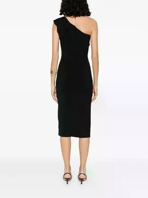 NISSA Asymmetric Dress - Black