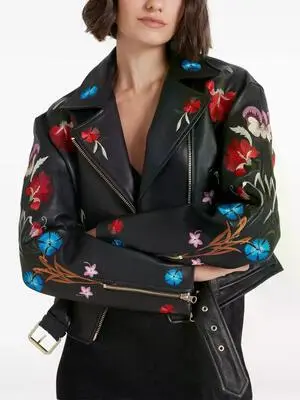 TEMPERLEY LONDON Toledo Embroidered Leather Biker Jacket