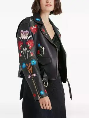 TEMPERLEY LONDON Toledo Embroidered Leather Biker Jacket