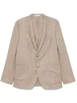 Boglioli Checked Blazer - Brown