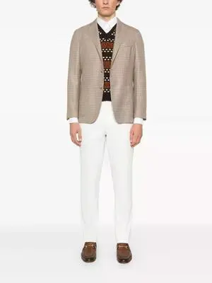 Boglioli Checked Blazer - Brown