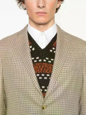 Boglioli Checked Blazer - Brown