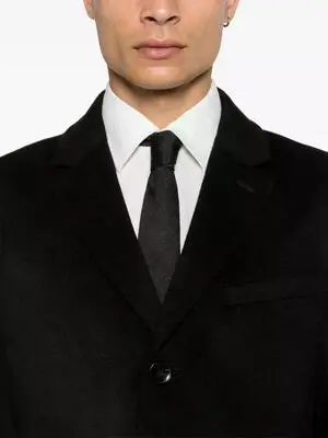 BOSS Virgin Wool-cashmere Blend Felted Coat