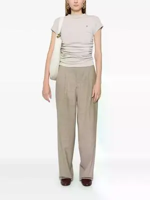 Auralee Tailored Straight Trousers - Neutrals