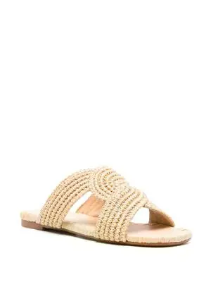 CastaÑer Prado Raffia Slides