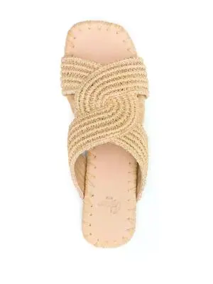 CastaÑer Prado Raffia Slides