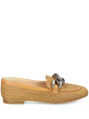 Casadei Hanoi Chain-link Detail Loafers - Neutrals