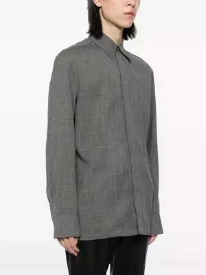 JIL SANDER Felted Wool Flannel Shirt