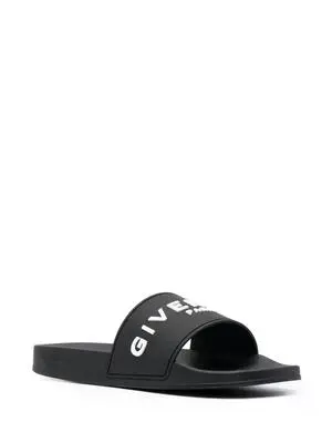 Givenchy Logo-debossed Slides - Black