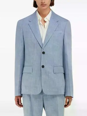 FERRAGAMO Single-breasted Blazer - Blue