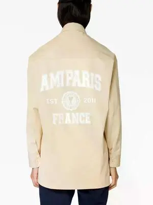 AMI Paris Logo-print Button-front Shirt