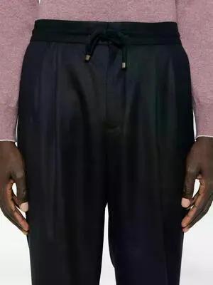 Brunello Cucinelli Mid-rise Tapered Trousers - Blue