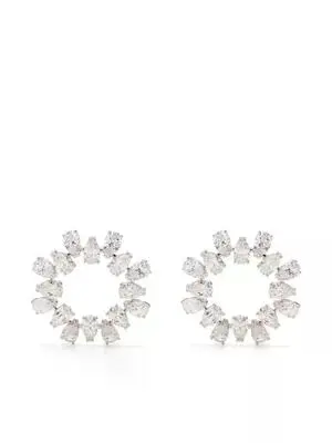 SWAROVSKI Matrix Stud Earrings - Silver