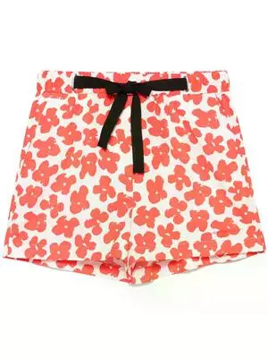 MSGM Floral Print Drawstring Shorts