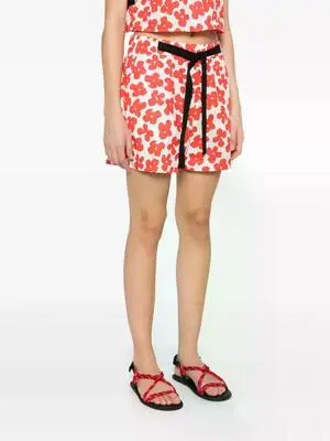 MSGM Floral Print Drawstring Shorts
