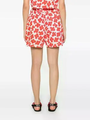 MSGM Floral Print Drawstring Shorts