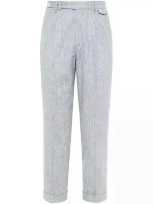 Brunello Cucinelli Wool Tailored Trousers - Grey