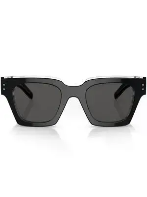 Dolce & Gabbana Logo-arm Detail Sunglasses - Black