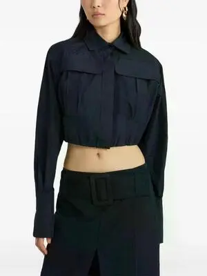 PATOU Cropped Faille Safari Shirt