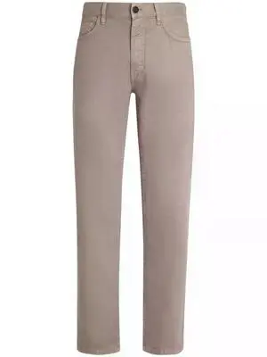 Zegna Roccia Straight Leg Jeans - Brown