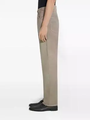Zegna Roccia Straight Leg Jeans - Brown
