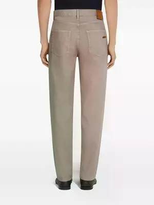 Zegna Roccia Straight Leg Jeans - Brown