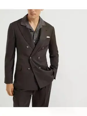 Brunello Cucinelli Double-breasted Blazer - Brown