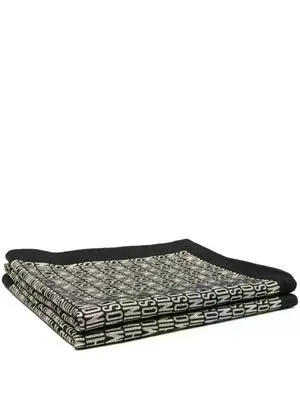 Moschino Intarsia-logo Rectangular Blanket