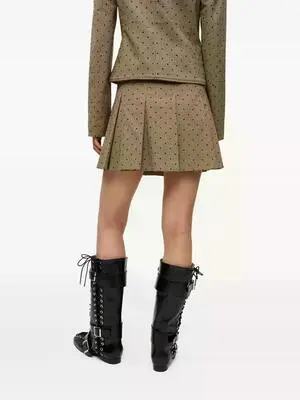 GANNI Check-print Mini Skirt - Neutrals